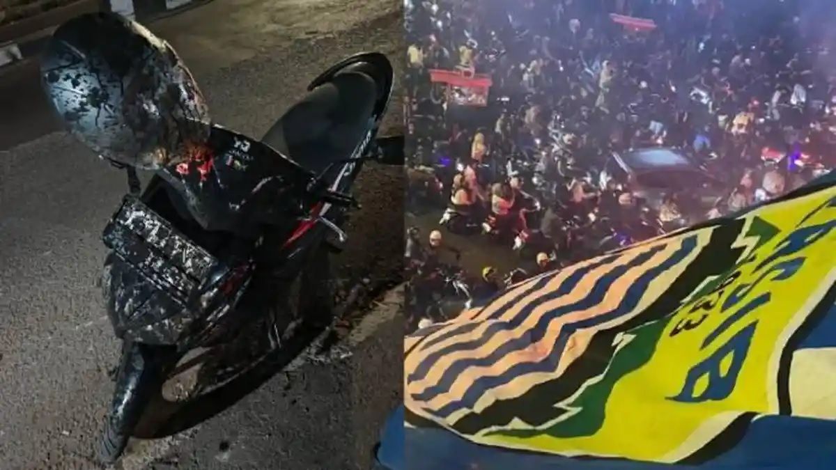 Vario diselimuti cairan hitam, pemotor cewek sebut imbas kejebak konvoi ...