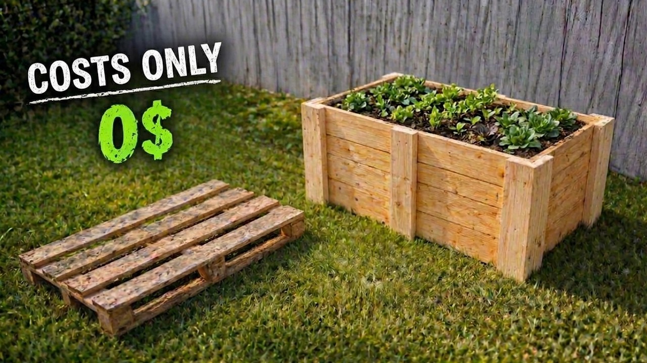 DIY raised garden bed at home #easy #creative #gardenbed #planting #tricks