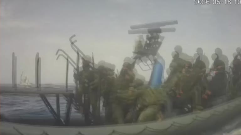 Moment: Gaza flotilla intercepted by Israeli naval boat