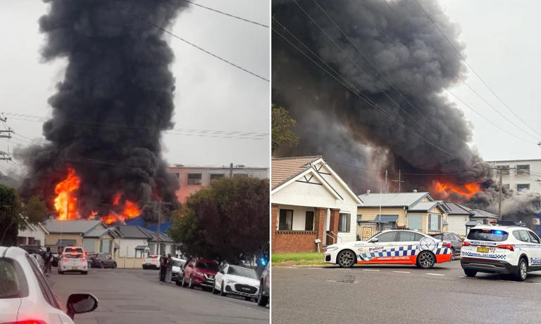 Huge inferno in NSW is battled by more than 60 firefighters as nearby ...