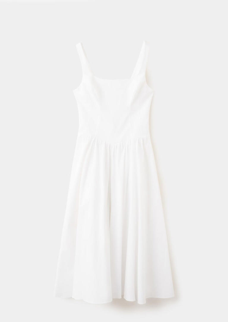 Robe Blanche Longue Mango