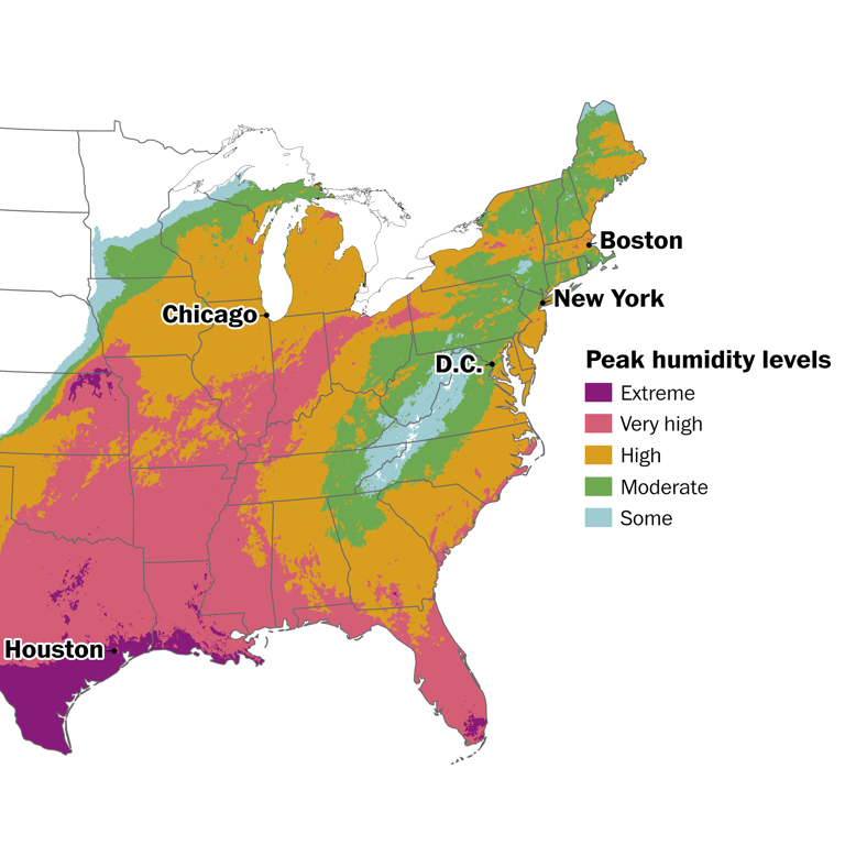 High humidity and record heat will make it feel like July in the East