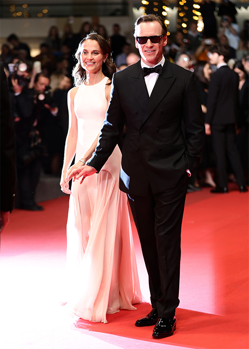 Michael Fassbender and wife Alicia beam at Cannes after joint movie ...