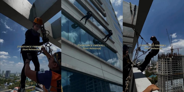 Kylie Padilla, Miguel Tanfelix rappel down 15th floor of GMA for ...