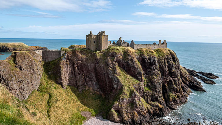 In Scotland, this medieval castle perched on a cliff is one of the most ...