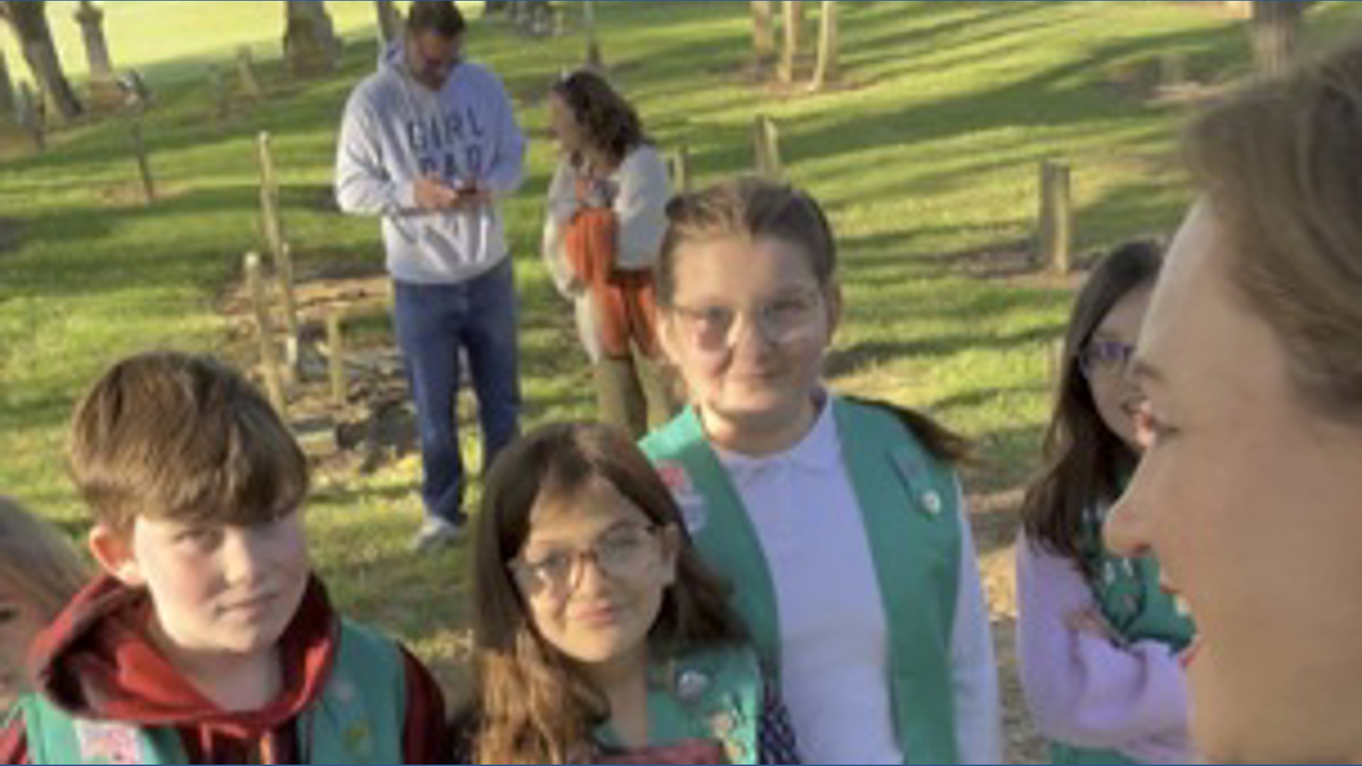 America 250 Girl Scouts grave hunting