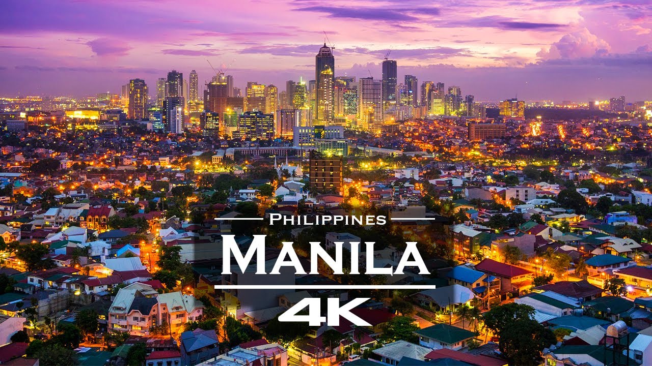 Manila, Philippines in stunning 4K aerial drone footage