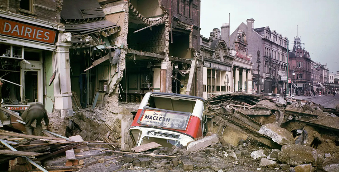 33 bombed-out photos from brutal Battle of Britain