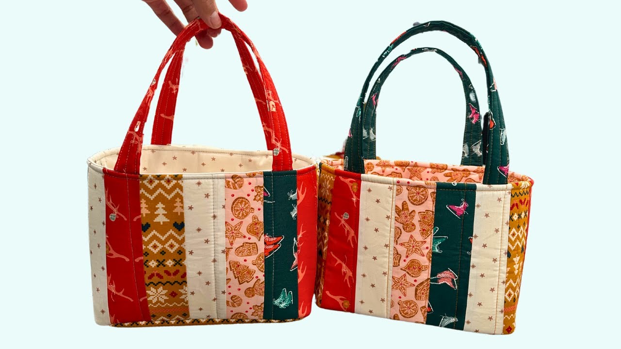 Strippy Fabric Basket Tutorial - Great Scrap Buster!