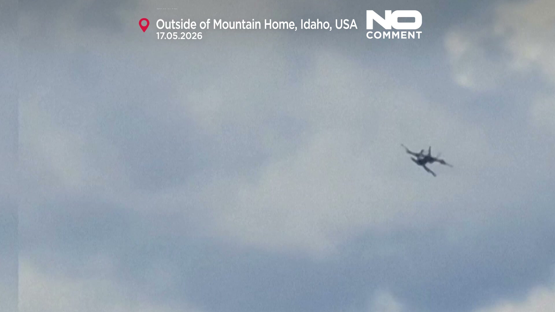 Moment two fighter jets collide mid-air during US air show