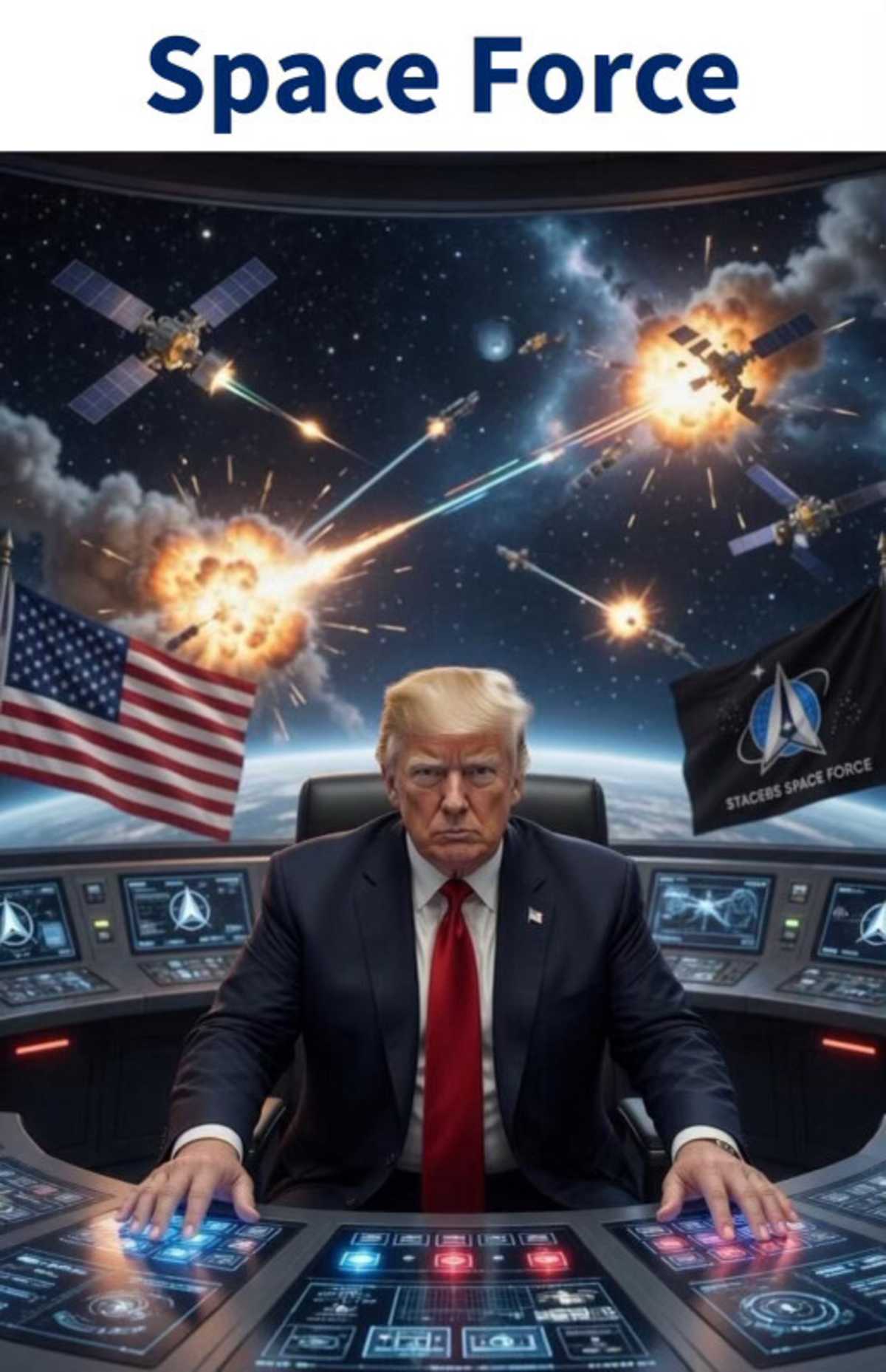 Donald Trump shares AI-generated Space Force image showing missile ...