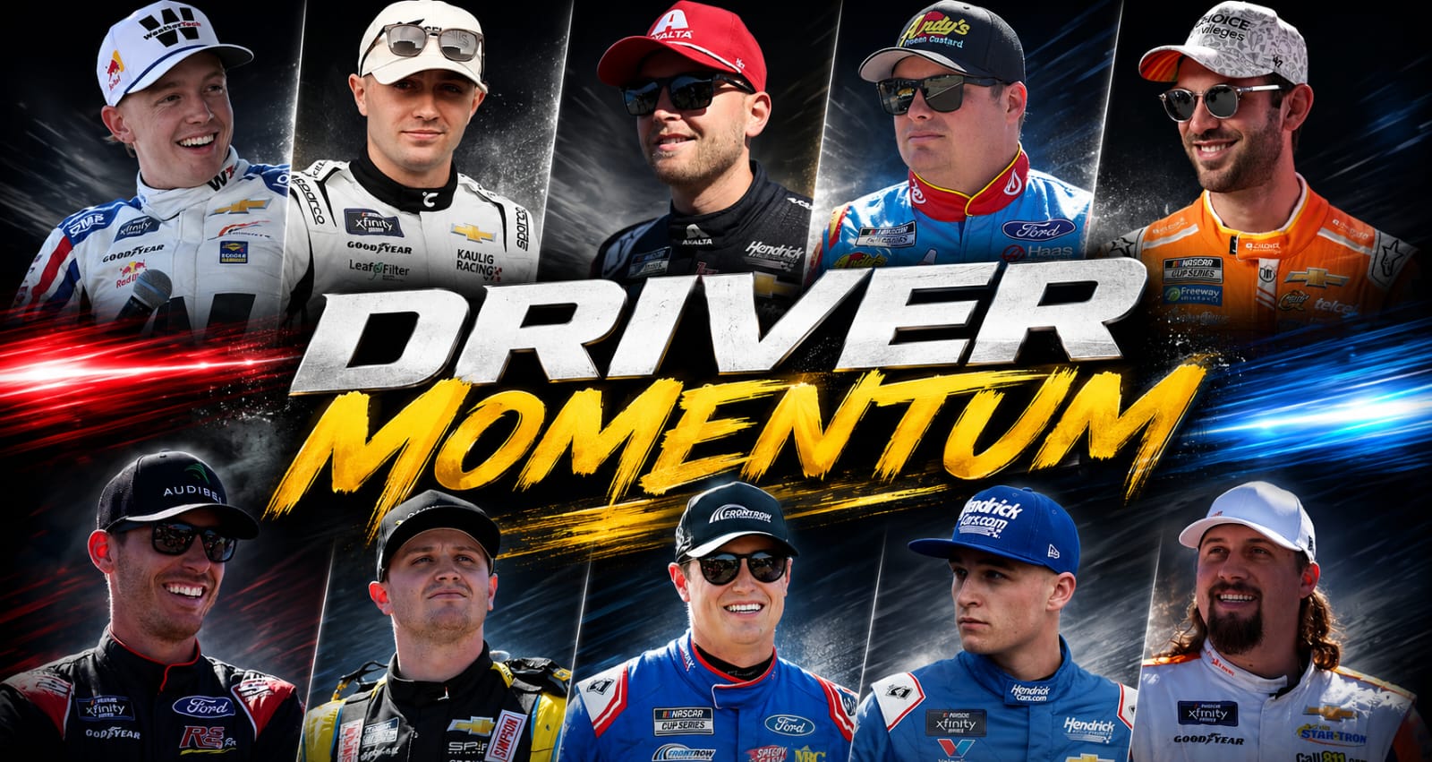NASCAR driver averages: Momentum across 36 races