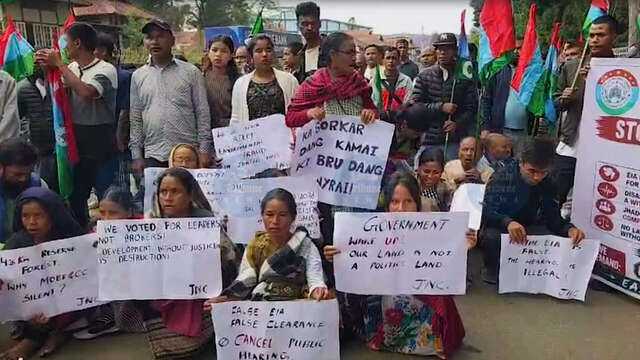 Protests erupt in Shillong against cement plant and mining project
