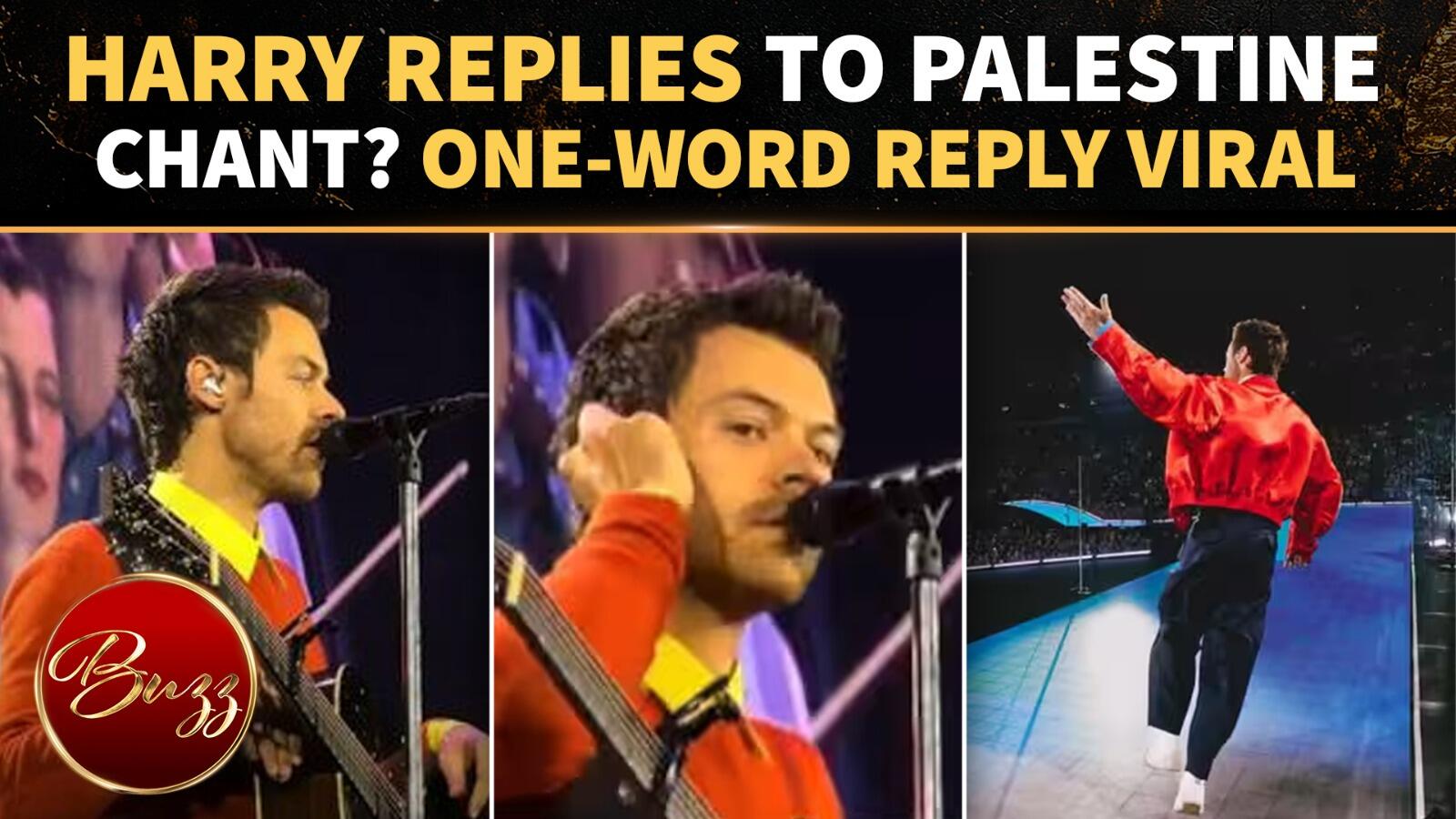 Harry Styles responds to pro-Palestine chant at Amsterdam concert ...