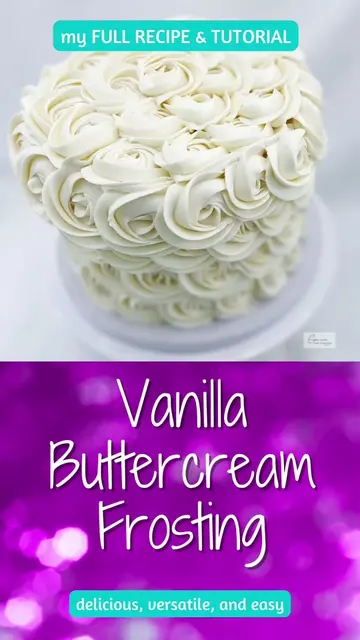 Vanilla buttercream frosting recipe for smooth bakery cakes