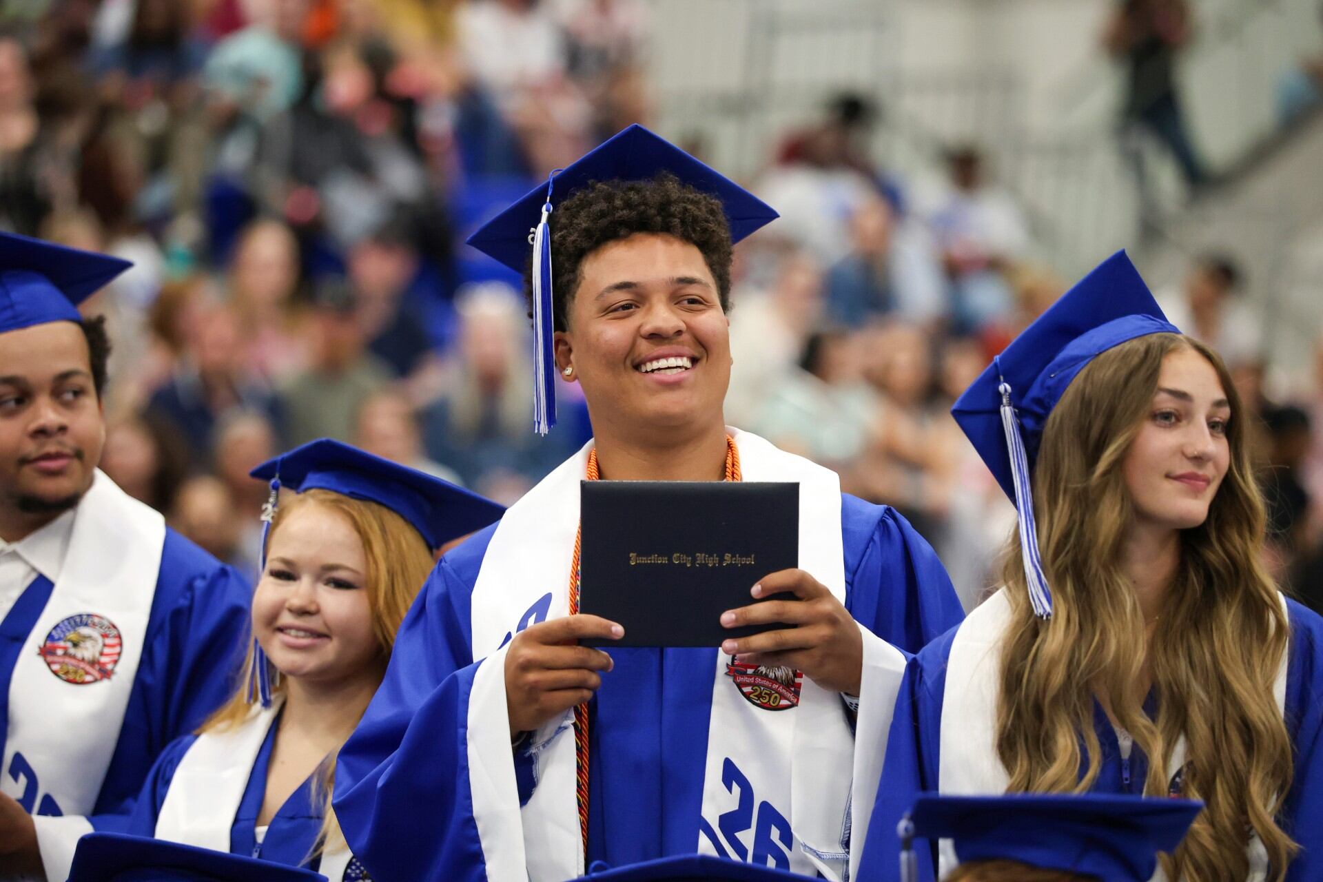 Junction City High School seniors receive their diplomas