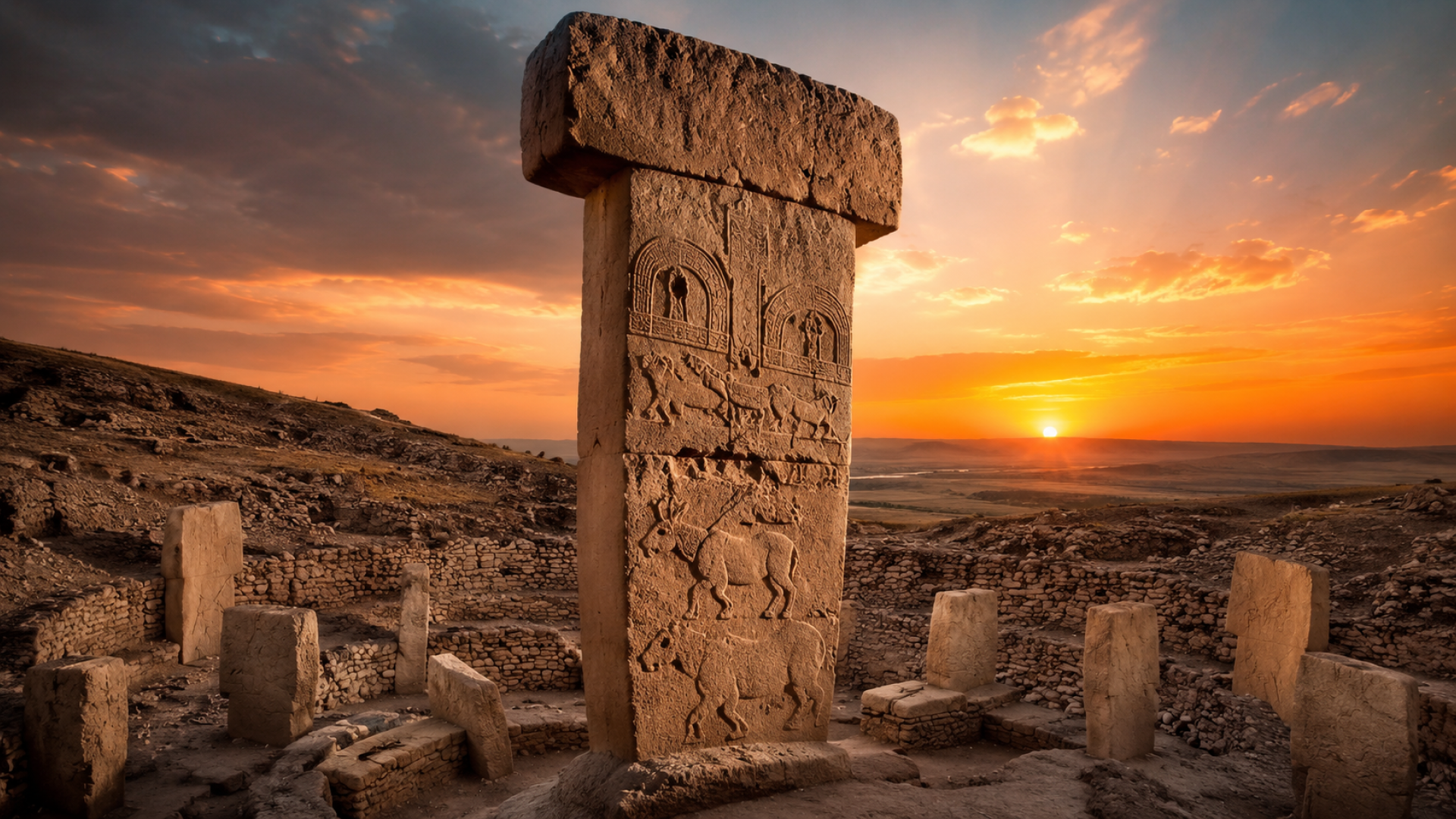 Gobekli Tepe, temples of the hunter gatherers and the animal carvings ...
