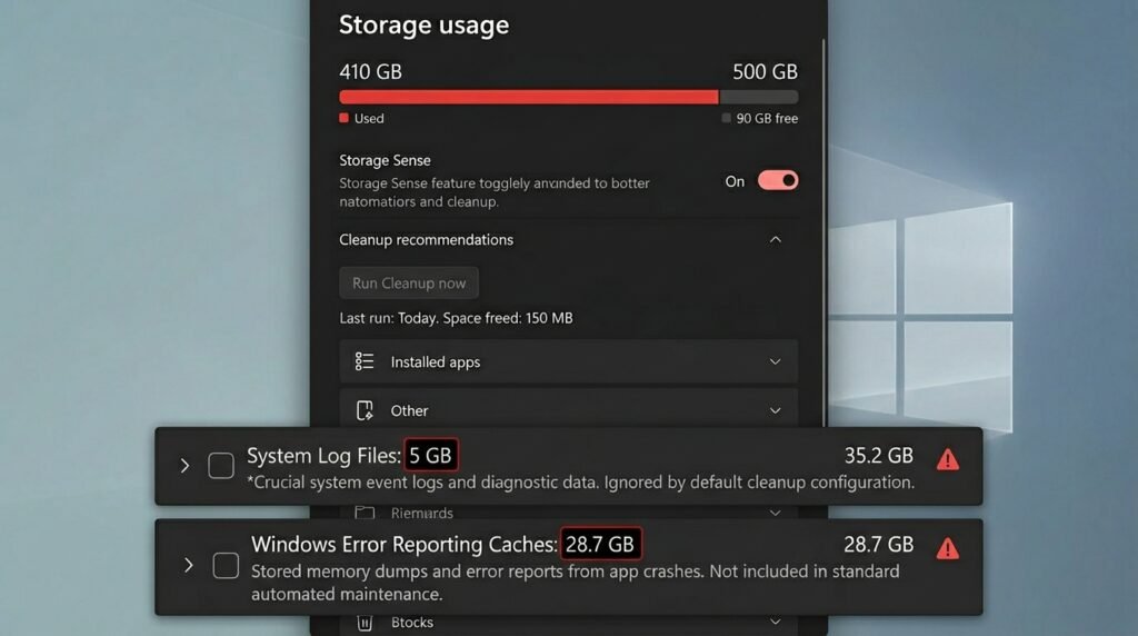 Although Windows comes with an auto-cleanup tool, its default settings ...