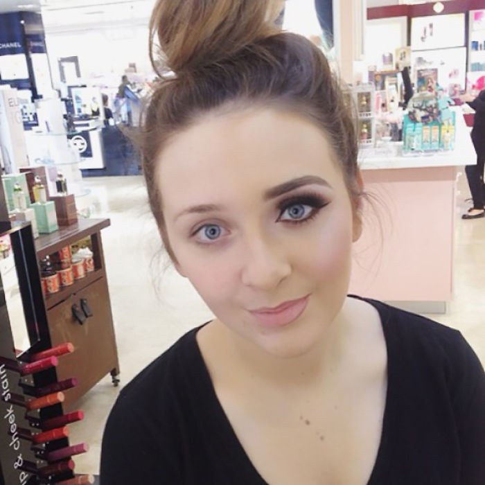 Women post selfies with half-made-up faces to fight makeup shaming