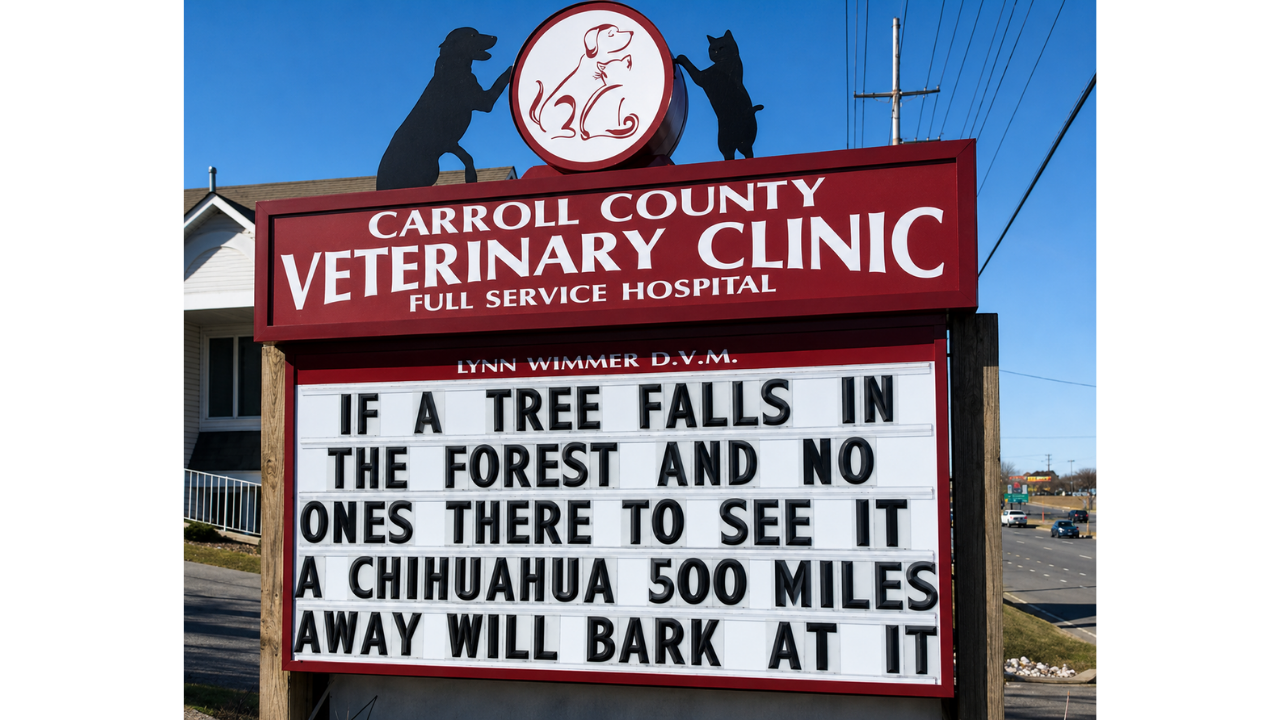 15 quirky signs veterinary staff have posted at their clinics