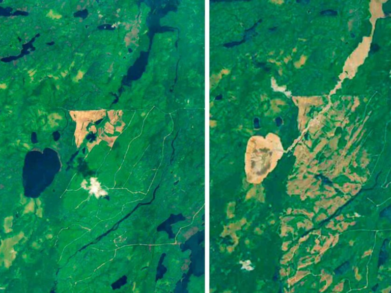 A Canadian lake shaped like an emoji suddenly drained dry in a ...