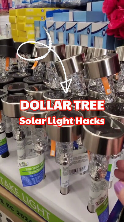 Grab solar lights from Dollar Tree!