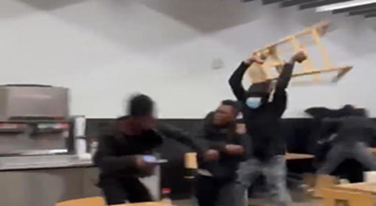 Fight breaks out at DC Chipotle, teens swing highchair and overturn ...