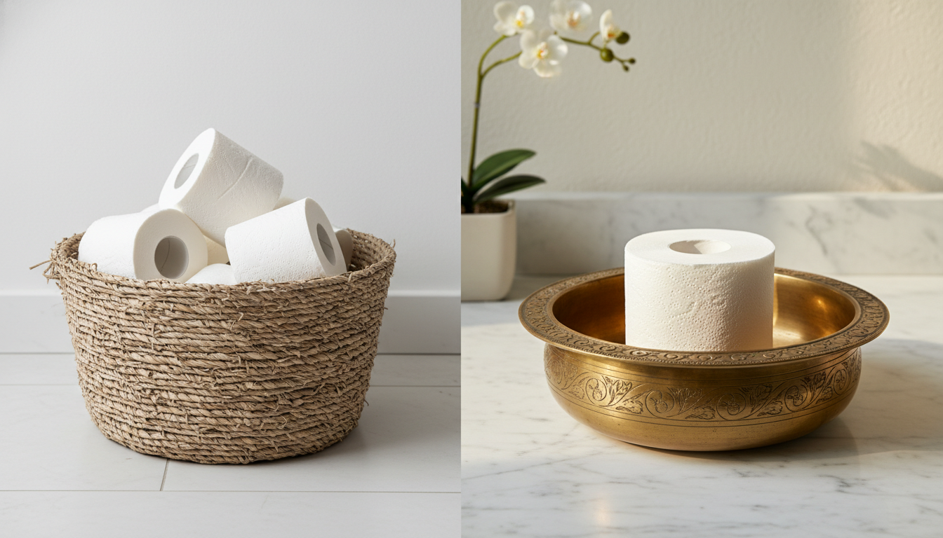 The vintage container that makes toilet paper storage beautiful