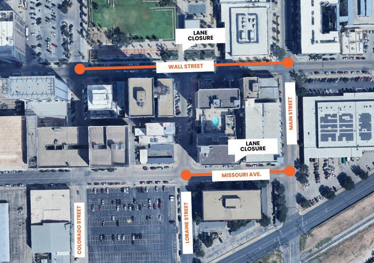 Traffic alert: Upcoming road closures happening this week in Midland