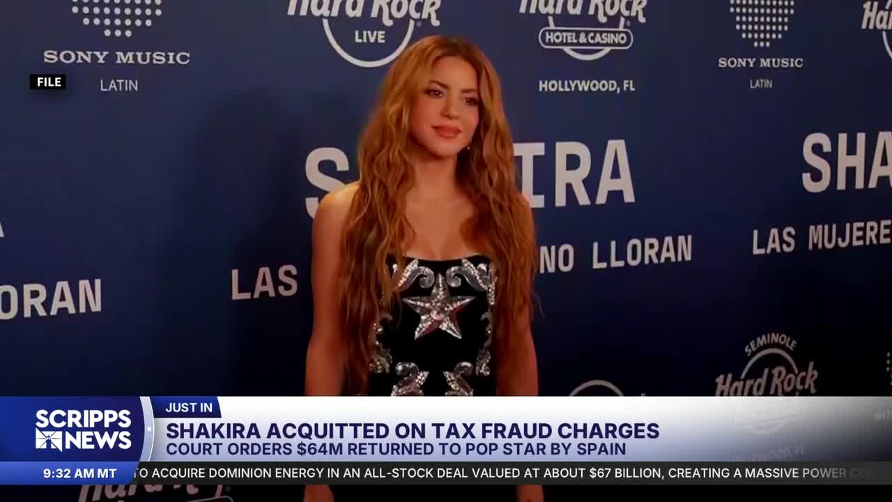 Pop star Shakira is acquitted in a Spanish tax fraud case