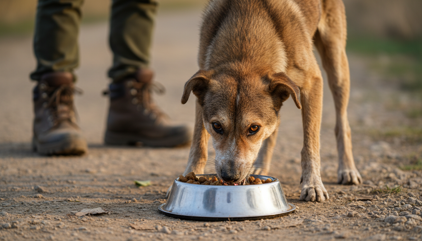 Homeless dog is terrified of being rescued because she’s hiding her baby