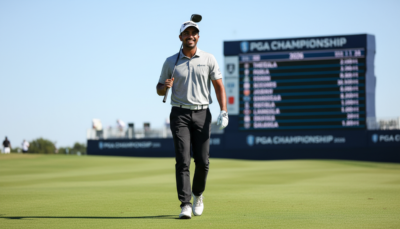 Sahith Theegala’s unbelievable lost ball penalty rocks the PGA Championship
