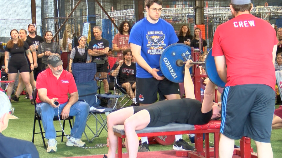 Competitors test their strength at Great Lakes Power Lifting Championships