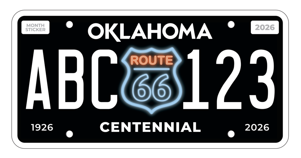 Oklahoma unveils new Route 66 license plate for centennial