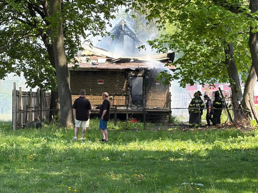 House damaged after reported fire on Loomis St.