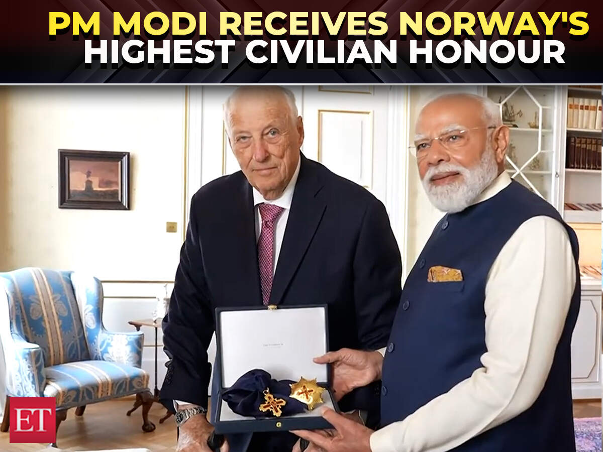 PM Modi conferred Norway’s highest honour, Grand Cross of Royal ...