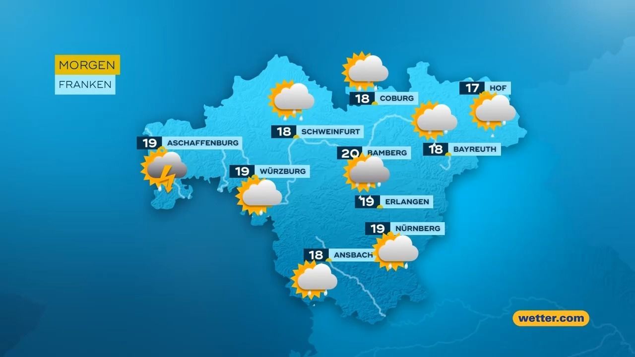 Das Bayern-Wetter vom 18.05.2026: Sonne, Wolken oder Regen