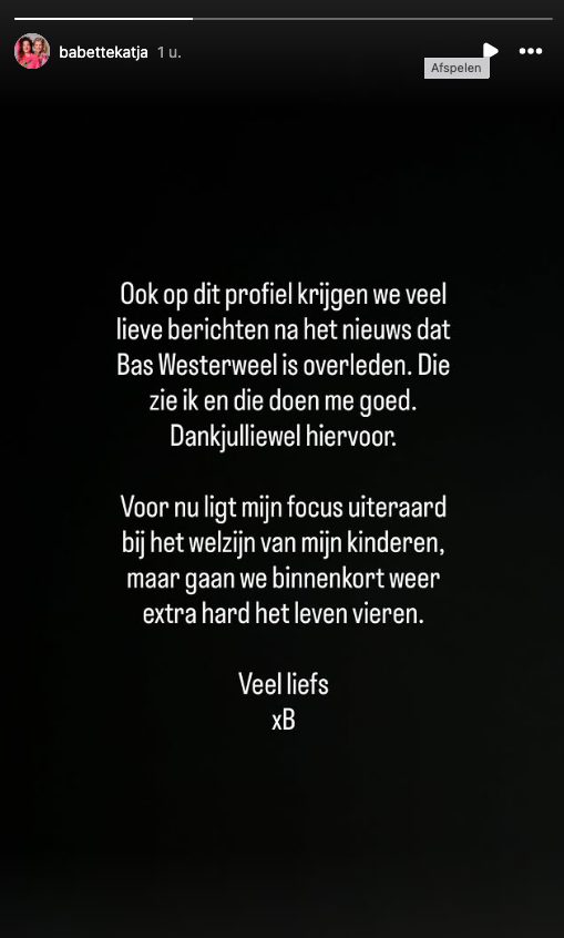 Babette van Veen reageert voor het eerst op overlijden ex-man Bas ...