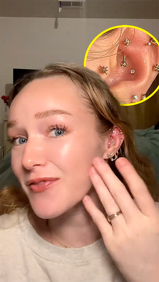 I can’t stop doing my own ear piercings 😭