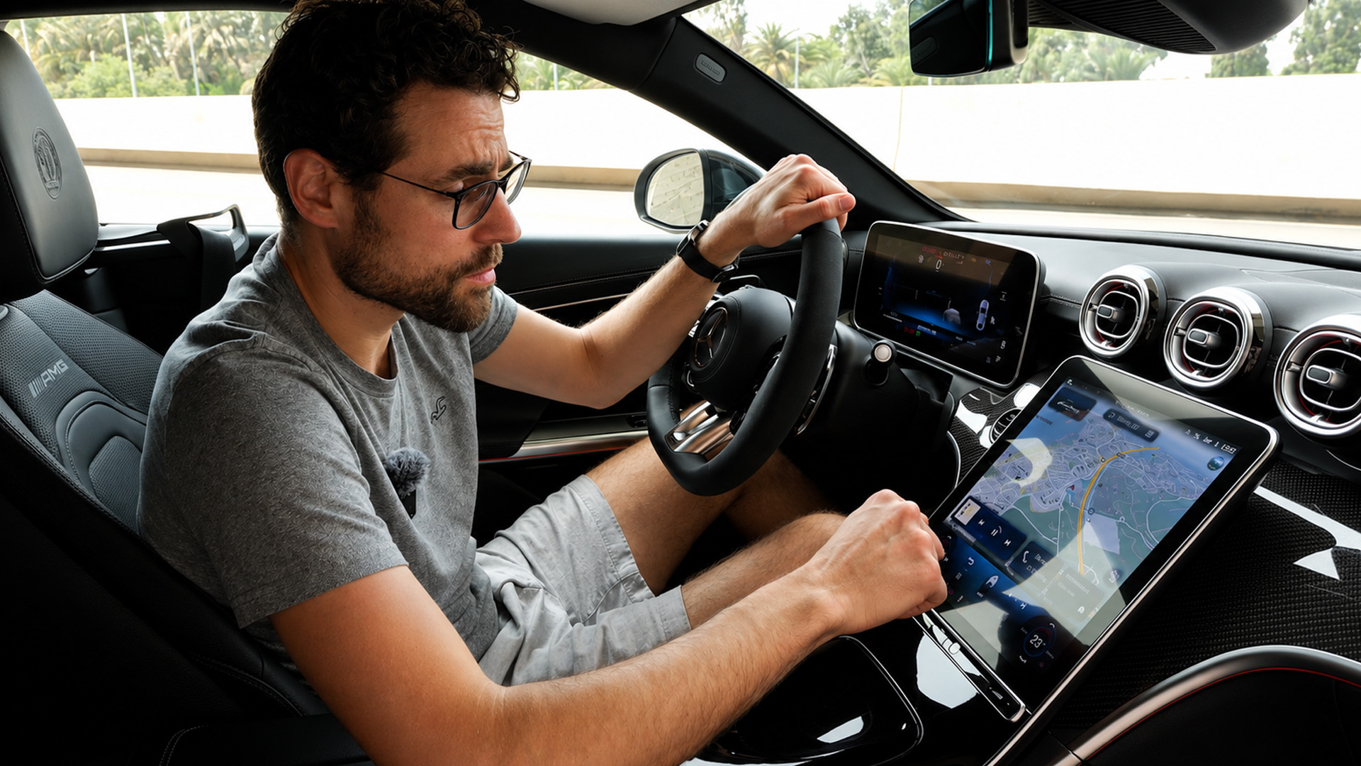 The luxurious feel behind the wheel of the Mercedes CLE 53 AMG coupé
