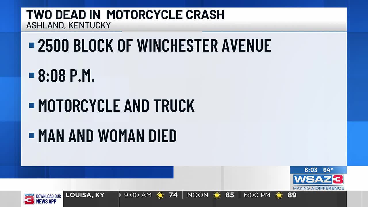 2 dead in motorcycle crash; names released