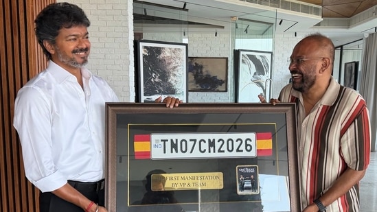 Venkat Prabhu gifts Vijay the 'TN CM 2026' number plate that manifested ...