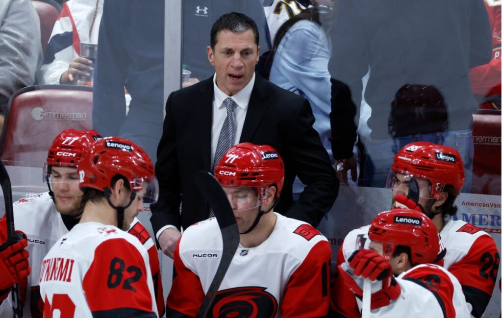 Rod Brind’Amour comments on Hurricanes’ heavy Game 1 loss against Canadiens