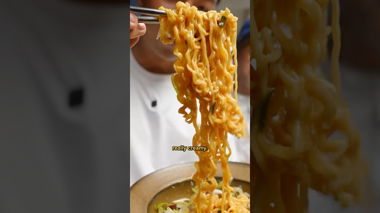 The ramen packet dressed in carbonara silk