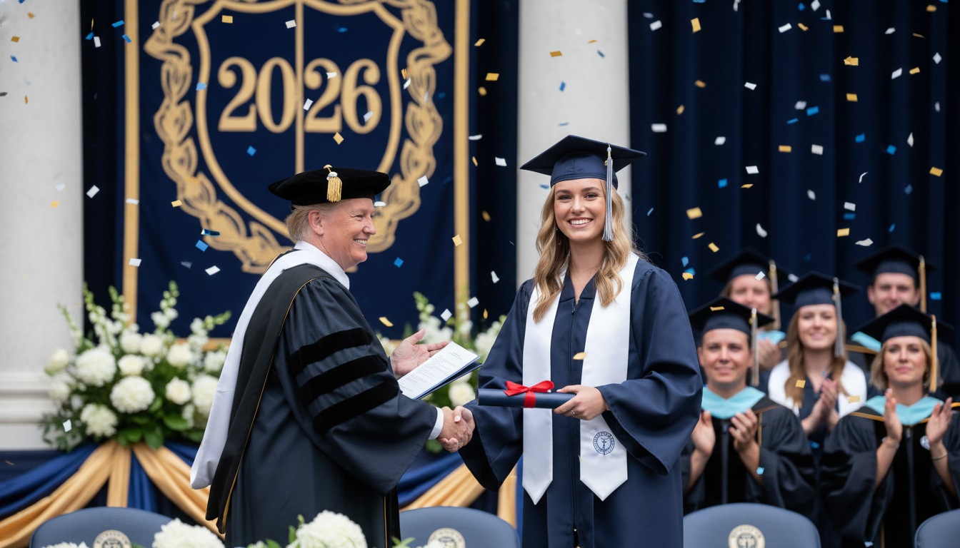Kai Trump celebrates graduation, famous family and golf icon