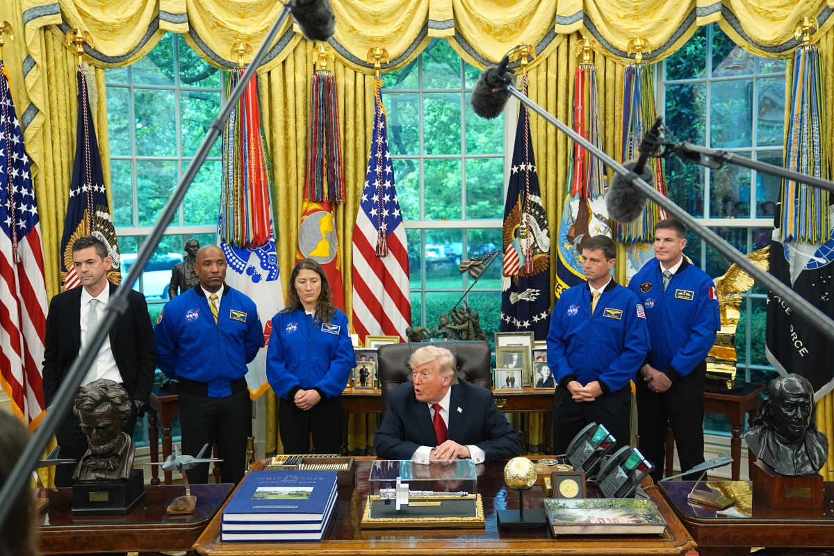 Donald Trump shares AI-generated Space Force image showing missile ...