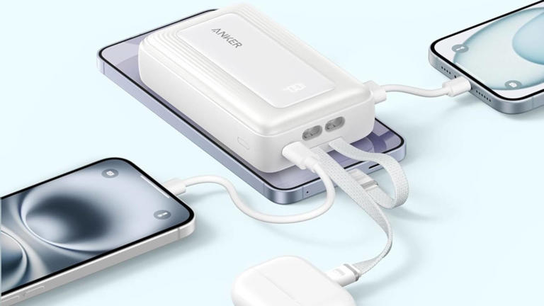 This Anker power bank has two built-in cables for sharing (now $38)