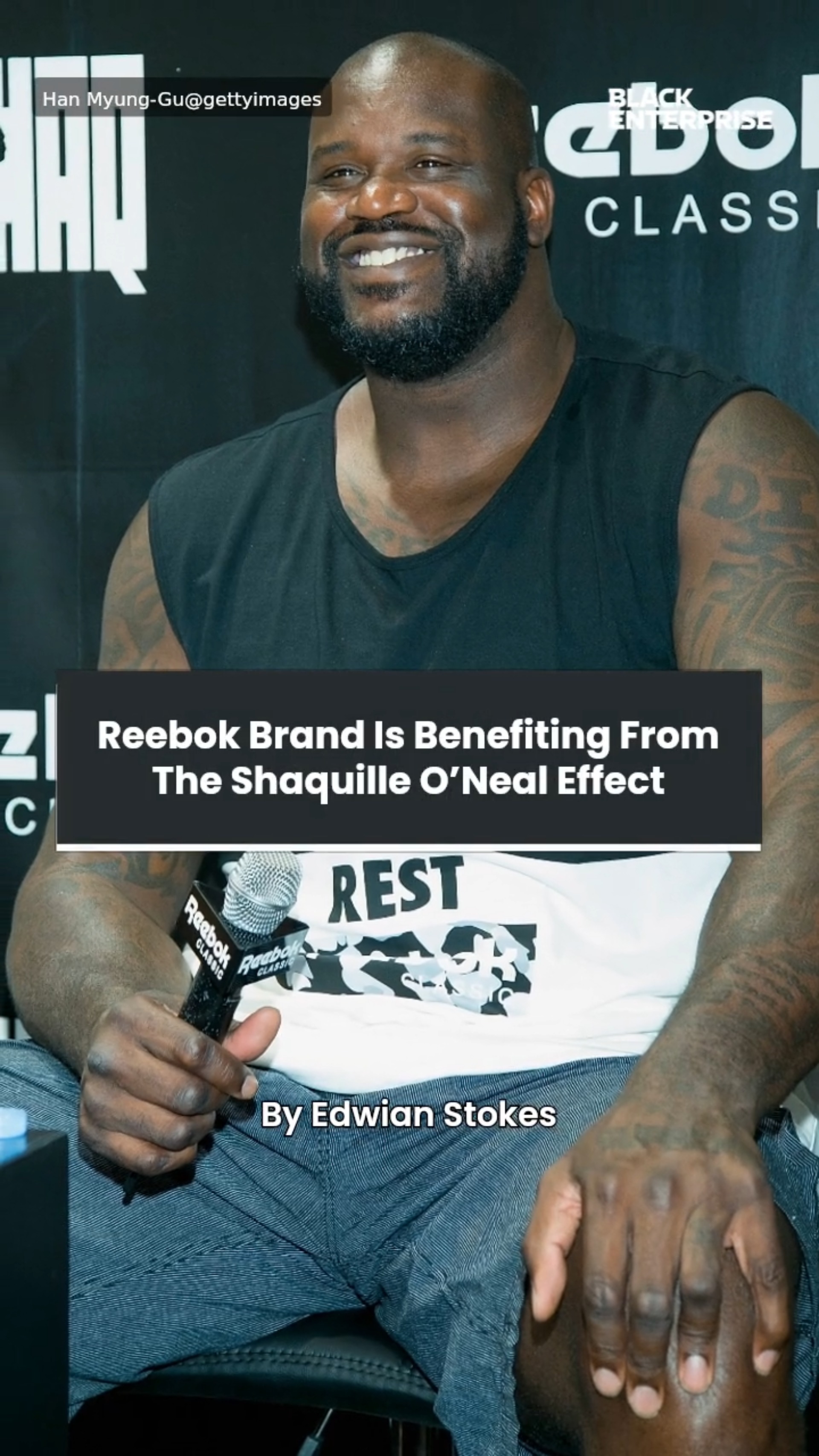 Reebok brand is benefiting from the Shaquille O'Neal effect
