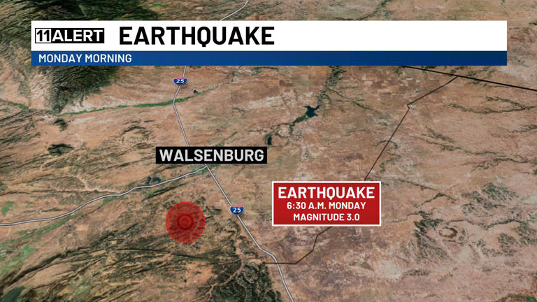 3.0 magnitude earthquake strikes near Walsenburg