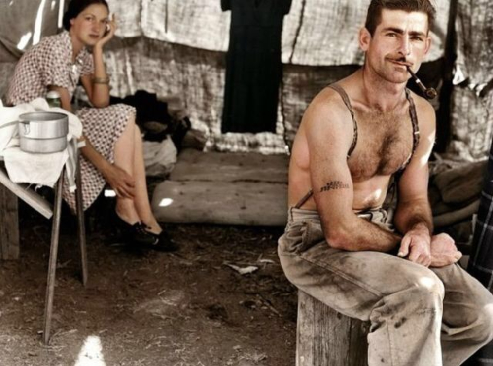 20 colorized images from the Great Depression